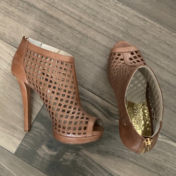 MICHAEL Michael Kors | Shoes | Michael Michael Kors Brown Cutout ...
